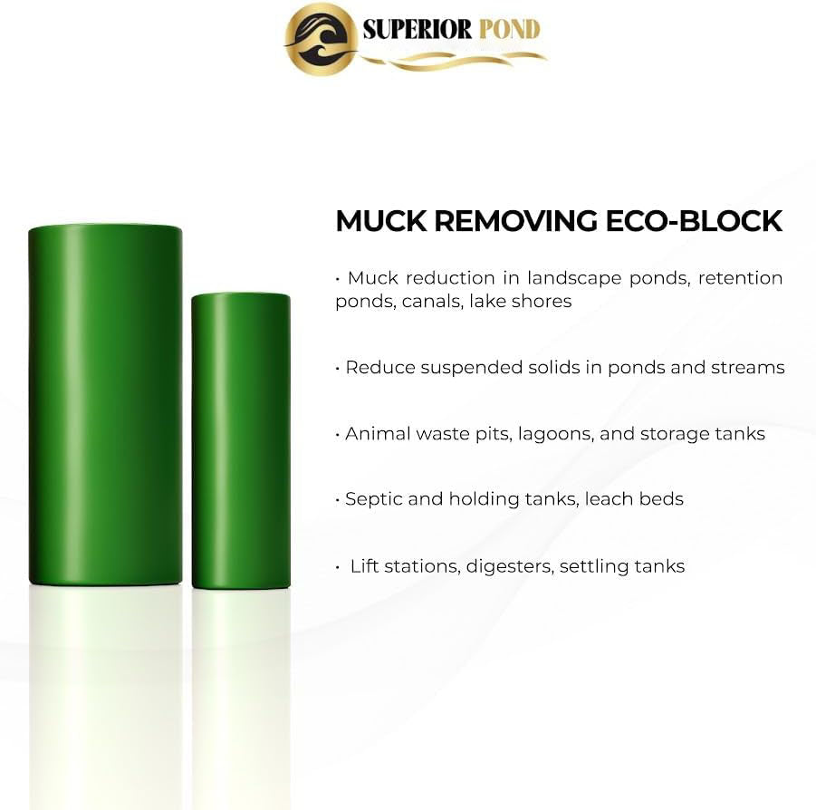 Muck Away Blocks for Ponds - 2lb & 5lb Bacillus Bacterial Blocks ...